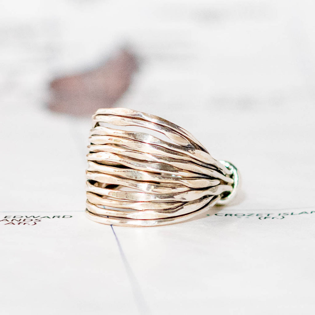 Sterling Silver Bramble Ring - India – soHza sister fairtrade boutique